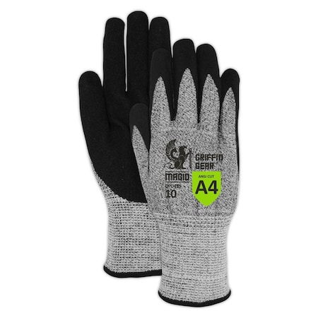 Magid Cut-Resistant Coated Gloves, Cut Level A4 , Sandy Nitrile , 10 1 ...