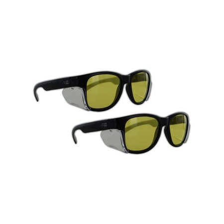 Magid Safety Glasses, Amber Lens, 2 PK Y50BKAFADP | Zoro
