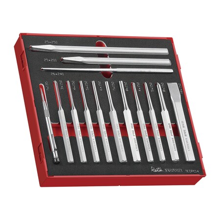 Teng Tools TEDPC14 - 14 Piece Punch and Chisel Set in EVA Tray TEDPC14 ...