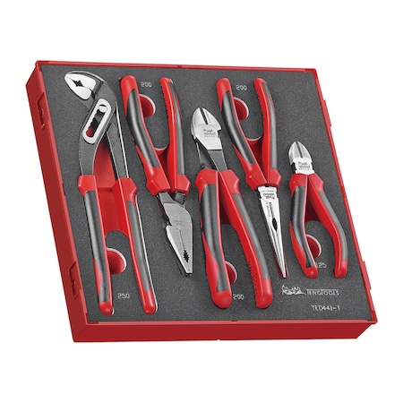 Teng Tools TED441-T 5 Piece Plier Set in EVA Foam Tray TED441-T | Zoro