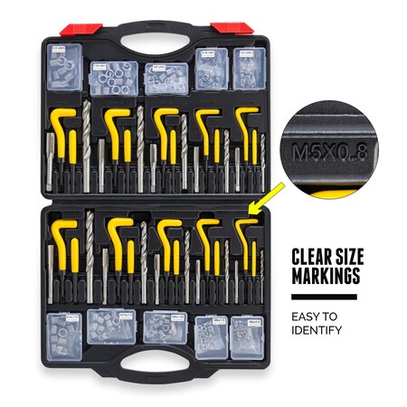 Segomo Tools 261 Piece Metric & Sae Hss Helicoil Drill Thread Repair ...