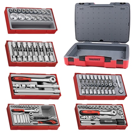 Teng Tools 122 Piece Mixed Drive Metric Regular, TX TPX TXE & Hex Bit ...
