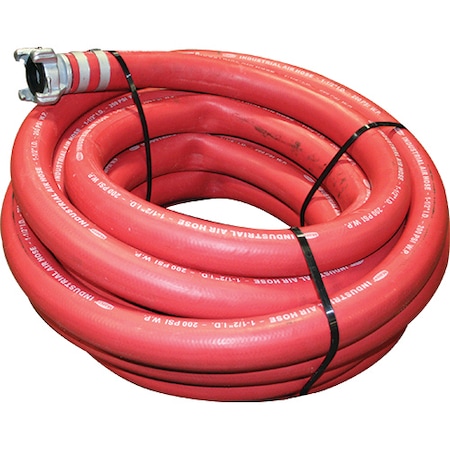 Marco Air Hose 1-1/2" x 50 Ft. Coupled 200 psi 10AH112AC | Zoro