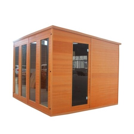 Aleko Canadian Cedar Outdoor Studio Storage Home-Cabin and Clubhouse ...
