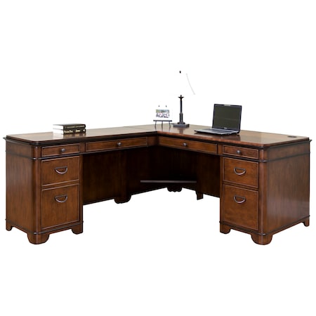 Kensington Left Hand Facing L-Shaped Desk IMKE684L-KIT | Zoro
