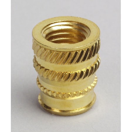 TRI-STAR Tapered Heat-Set Threaded Insert, Brass, 3/8"-16 Thread, 0.625 ...