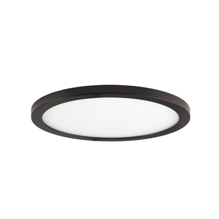 Maxim Wafer LED 1-Light 10" Wide Bronze Flush Mount Light 57714WTBZ | Zoro