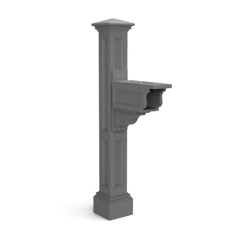 Mayne Charleston Plus Single Arm Mail Post, Graphite Grey 5846-GRG | Zoro
