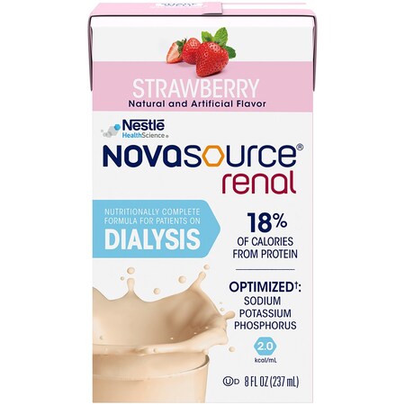 Novasource Renal Strawberry Oral Supplement, 8 oz. Carton, PK 27 ...