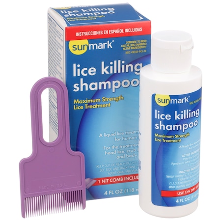 Sunmark Piperonyl Butoxide / Pyrethrum Extract Lice Shampoo , 4 oz ...