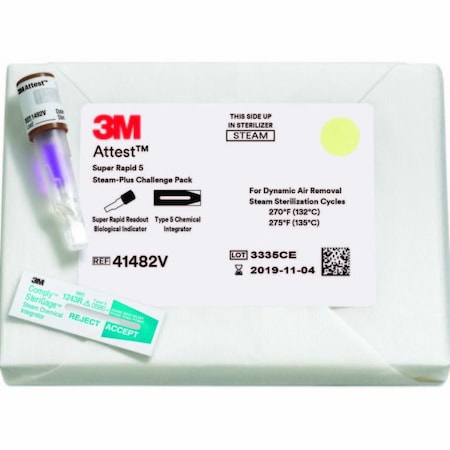 Attest Super Rapid 5 Steam-Plus Sterilization Indicator Challenge Pack ...