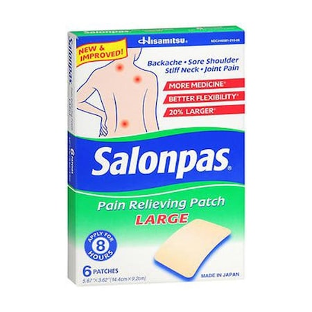 Salonpas Topical Pain Relief 3.1% - 6% - 10% Strength Camphor / Menthol ...