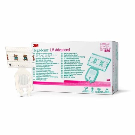 3M Tegaderm I.V. Dressing Film 1-1/2 X 1-3/4 Inch Sterile, 100PK 1680 ...