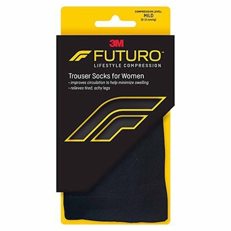 Futuro Compression Socks Knee High Large Black Closed Toe, 24PK 71023EN ...