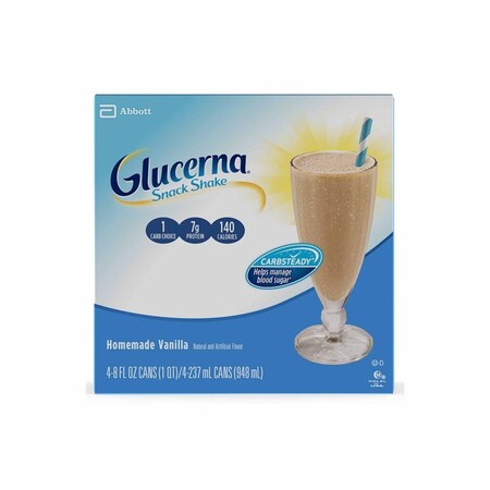 Glucerna Original Snack Shake Oral Supplement Homemade Vanilla Flavor ...