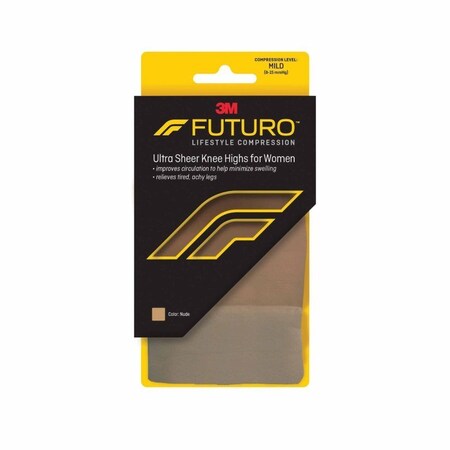 Futuro Compression Stocking Knee High Large Nude Closed Toe, 24PK ...