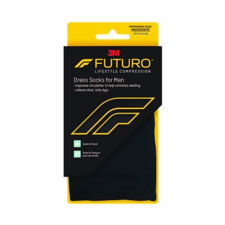 Futuro Compression Socks Over the Calf Medium Black Closed Toe, 24PK ...