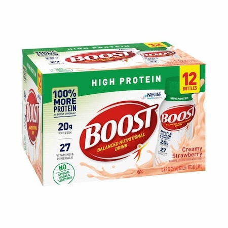 Boost High Protein Oral Supplement Creamy Strawberry Flavor Liquid 8 oz ...