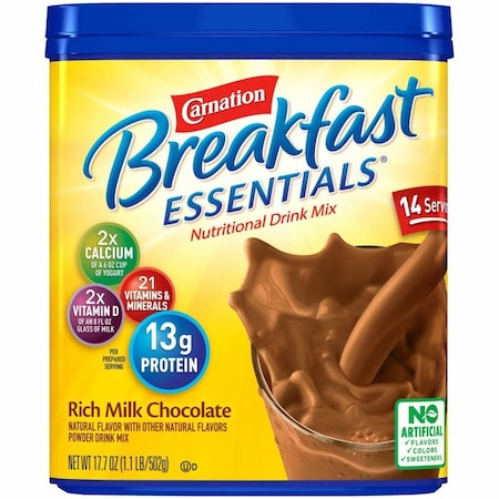 Carnation Breakfast Essentials Oral Supplement Rich Milk Chocolate ...