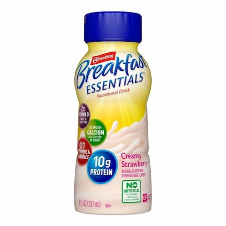 Carnation Breakfast Essentials Oral Supplement Strawberry Flavor Liquid ...