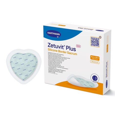 Zetuvit Plus Silicone Border Super Absorbent Dressing, 7 x 7 Inch ...