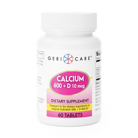 Geri-Care Calcium 600 + D Dietary Supplement, 720PK 748-06-GCP | Zoro