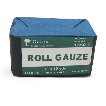 Oasis Gauze Bandage Roll, 1in x 10 Yards, 12 Per Bag 1350-1 | Zoro