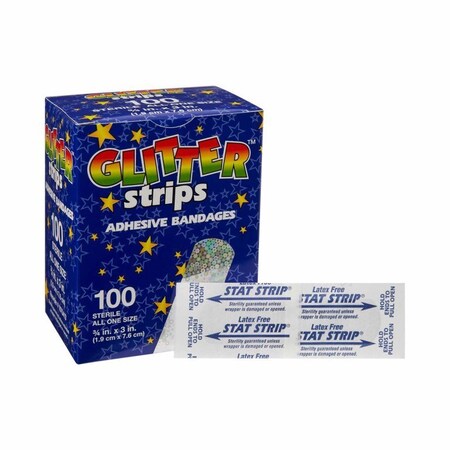 Glitter Stat Strip Adhesive Strip 3/4 X 3 Inch Plastic Rectangle Kid ...