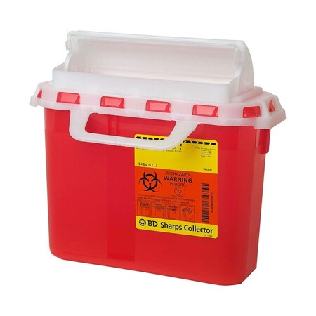 Bd Container Sharps 2 Gal Red Funnel Top, 10PK B-D305435 | Zoro