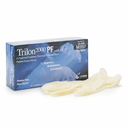 TRILON 2 PF WITH MC3 Ivory, M, Stretch Vinyl Powder-Free, Disposable ...