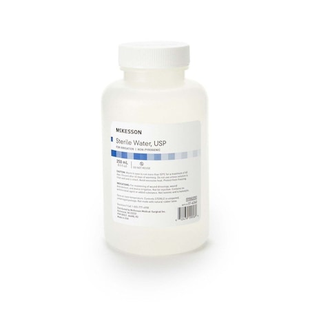Mckesson Sterile Water Irrigation Solution, 250 mL Bottle, Not for ...