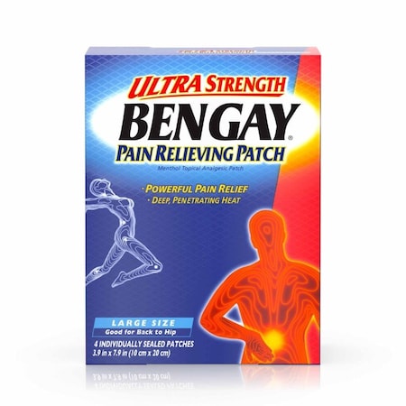 Bengay Ultra Strength Topical Pain Relief 5% Strength Menthol Patch ...
