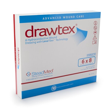 Drawtex Non-Adherent Dressing, 6 x 8 Inch, Sterile, 10PK 00303 | Zoro