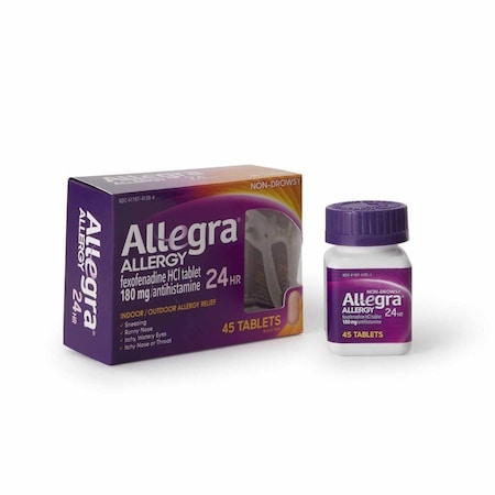 Allegra Allergy Relief 180 mg Strength Tablet, 45PK 41167412004 | Zoro