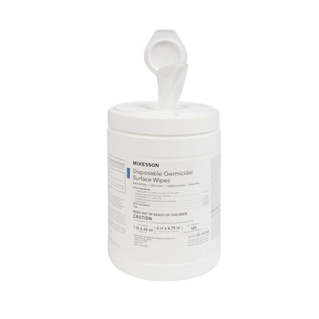 Mckesson Surface Disinfectant Wipes, Large Canister, 1920PK 50-66160 | Zoro