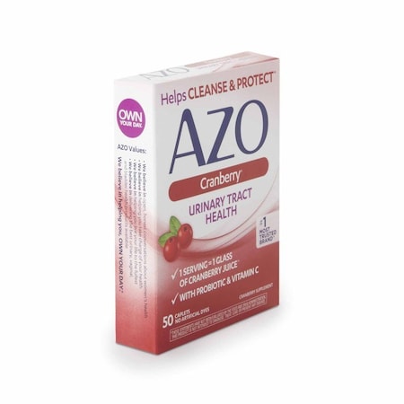 Azo Urinary Pain Relief Vitamin C 60mg, Calcium 110 mg, Cranberry 500 ...