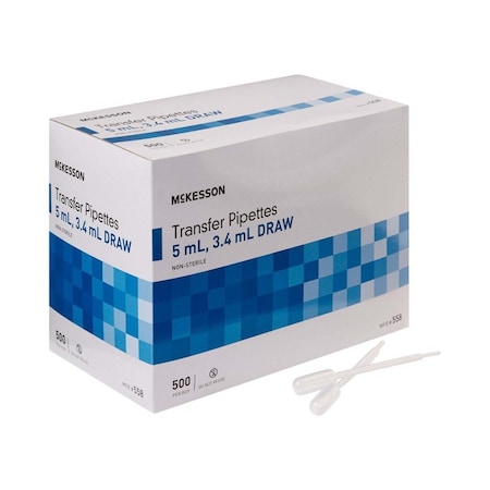 Mckesson Transfer Pipette, 5 mL, 500PK 558 | Zoro