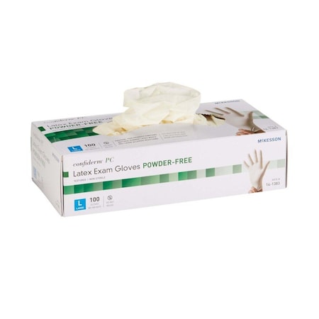 Mckesson Latex Exam Glove, Large, Ivory, 100PK 14-1383 | Zoro