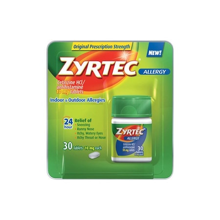 Zyrtec Allergy Relief 10 mg Strength Tablet, 720PK 30312547204362 | Zoro