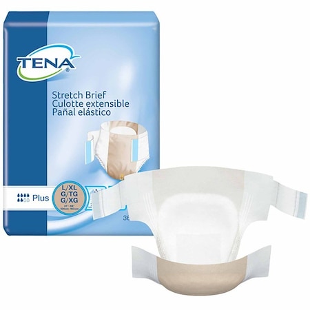 Tena Stretch Plus Unisex Adult Incontinence Brief Large / X-Large ...