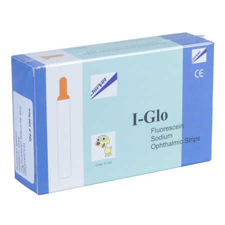Jorvet I-Glo Fluorescein Opthalmic Test Strips, 100 Per Box J1191 | Zoro