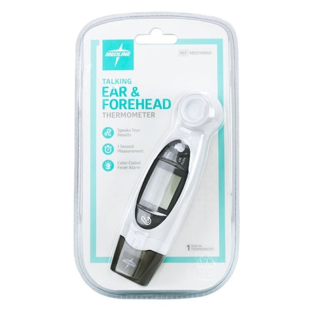 Medline talking ear and forehead intrared thermometer MDSTH1002 | Zoro