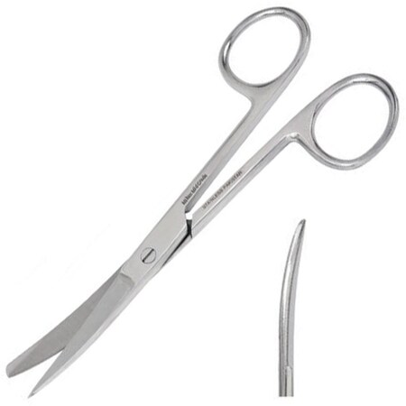Miltex Integra Vantage Operating Scissors, 6.5in, Curved with Sharp ...
