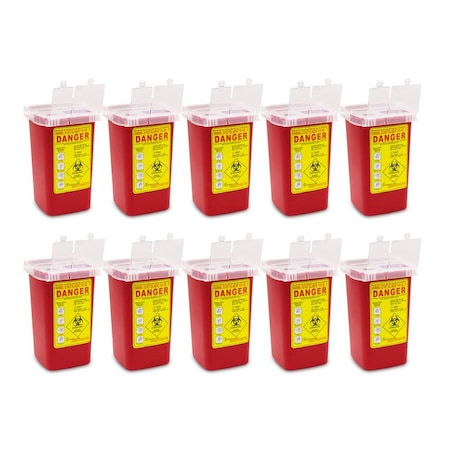Oasis Sharps Container, 1 Quart, 10 Per Box SHARP-1QX10 | Zoro