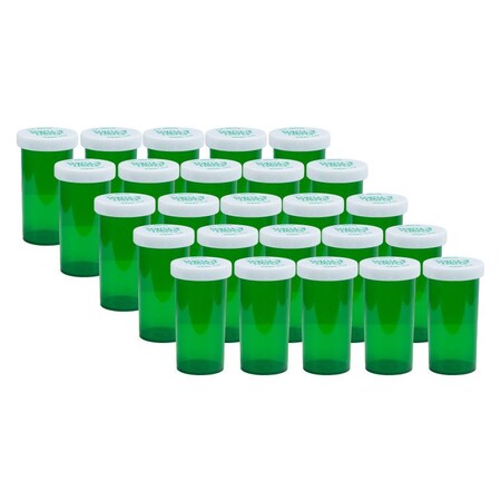 Oasis Green Prescription Vials, 40 Dram, 25 Per Pack VIAL40D-GX25 | Zoro