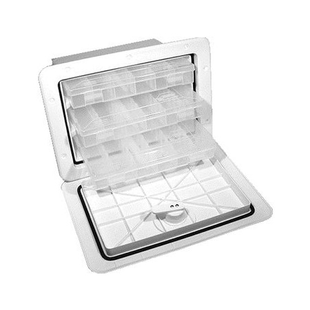 Th Marine White Tackle Tray Box, #TBOX1115-3T-2P TBOX1115-3T-2P | Zoro