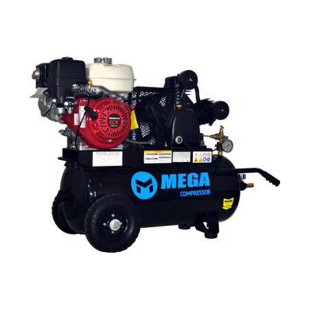 Mega Compressor Mega Power Air Compressor, Honda GX270, 1 Stage, Dual ...