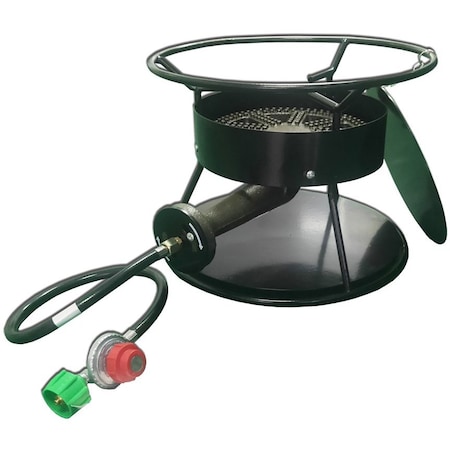 King Kooker Outdoor Cooker, 12" Tall, 11" Cast Burner, 80K BTU 18PKT | Zoro