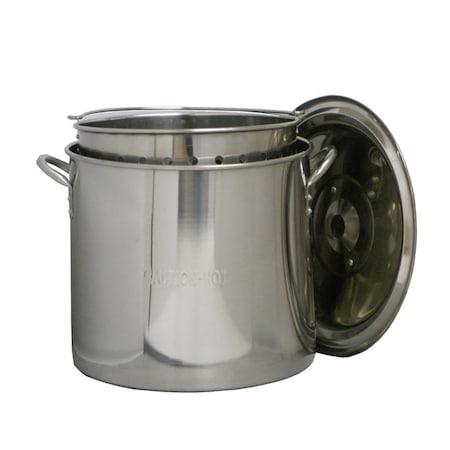 King Kooker Boiling Pot, Stainless Steel, 22qt. KK 22S | Zoro