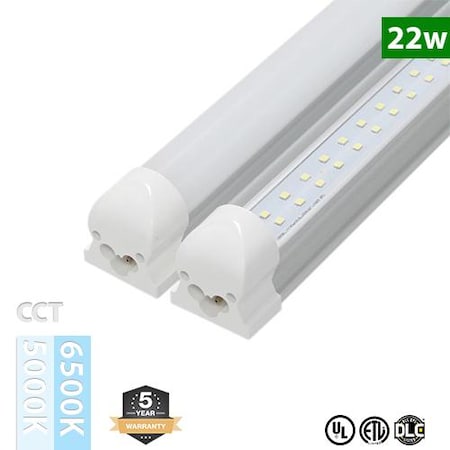 Metro Led 4ft Integrated Tube, Clear, 6500K, PK25 ML-T8-22WN4T | Zoro